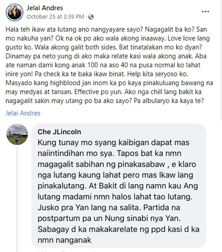 Jelai Andres Reacts To Basher Who Defends Zeinab Harake's 'Sabaw' Remark