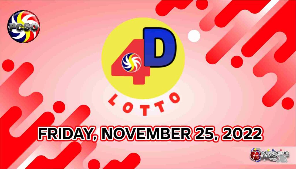 4D LOTTO RESULT Today Friday November 25 2022 Official PCSO Lotto 4D LOTTO RESULT Today Friday November 25 2022 Official PCSO Lotto