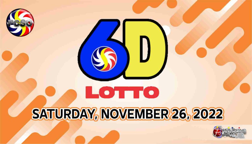 6D LOTTO RESULT Today Saturday November 26 2022 Official PCSO 6D LOTTO RESULT Today Saturday November 26 2022 Official PCSO