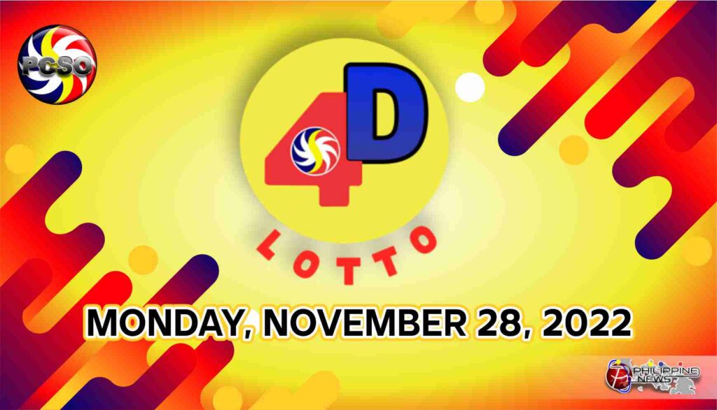 4D LOTTO RESULT Today Monday November 28 2022 Official PCSO Lotto 4D LOTTO RESULT Today Monday November 28 2022 Official PCSO Lotto