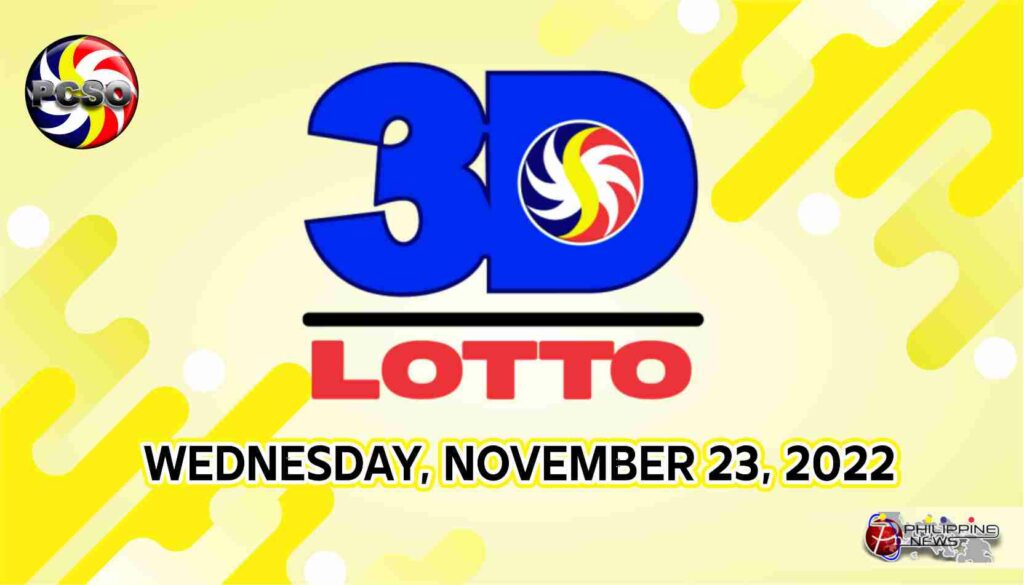 3D LOTTO RESULT Today, Wednesday, November 23, 2022 - Official PCSO ...