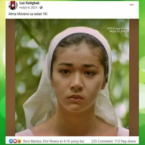 Alma Moreno Photos "Na Mabenta Sa Mga Tito" Sold In High Prices