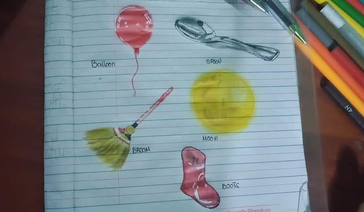 Construction Worker Dad Shows Off Artistic Skills on Son's Assignment