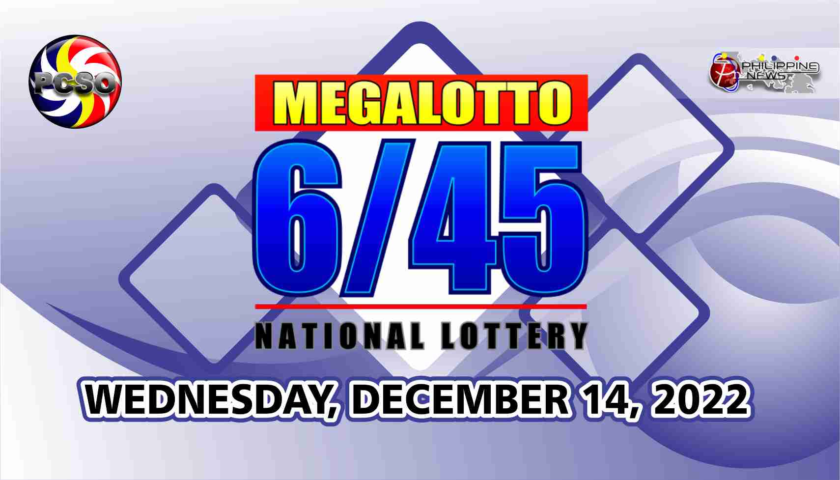 6/45 LOTTO RESULT Today, Wednesday, December 14, 2022 - Official PCSO ...