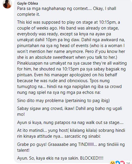 Zack Tabudlo “Pangit ang ugali”?: "He was rude and obnoxious"