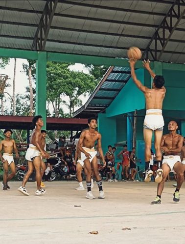 Athletes in Palawan Wear Diapers During Basketball Game
