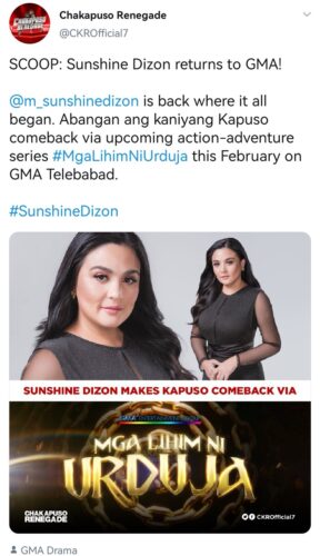 Sunshine Dizon Returns To GMA After Short Stint In ABS-CBN