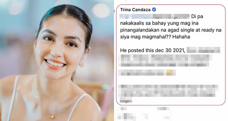 Trina Candaza reveals Ex's 'Single, ready to mingle' post while they're still together