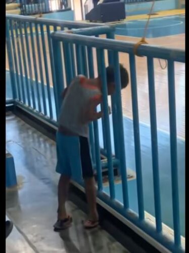 ‘Makulit’ Boy Gets Head Stuck in Basketball Court Railings (Video)