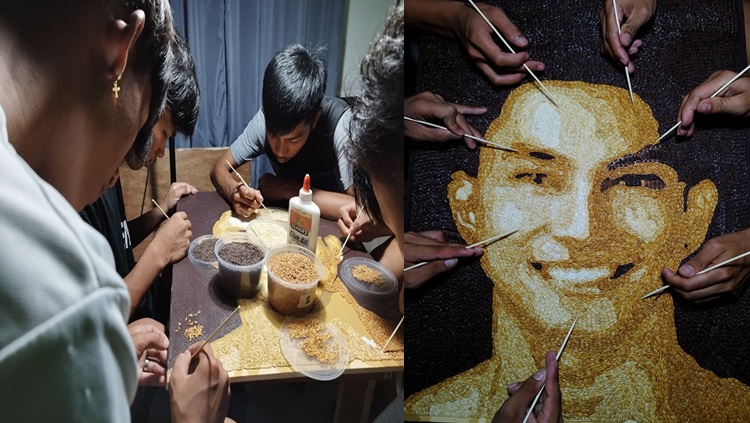 Pinoy Artist Creates Rice Art for Rendon Labador