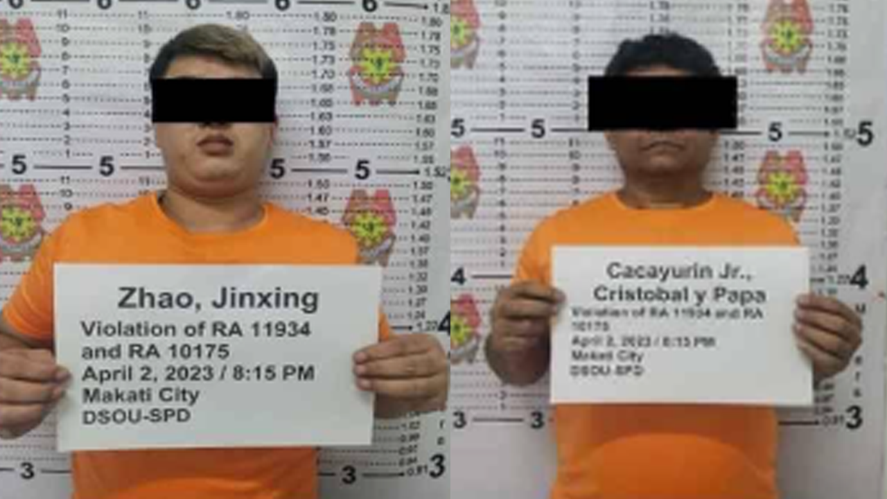 Chinese Man, Pinoy Driver Selling Registered Sim Cards in Makati Arrested