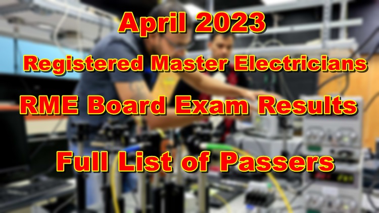 RME Board Exam Result April 2023 – Registered Master Electrician