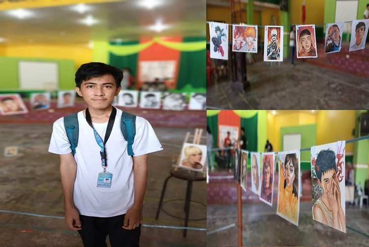 Grade 12 Student Excels in Art Exhibit After Showcasing his Artworks
