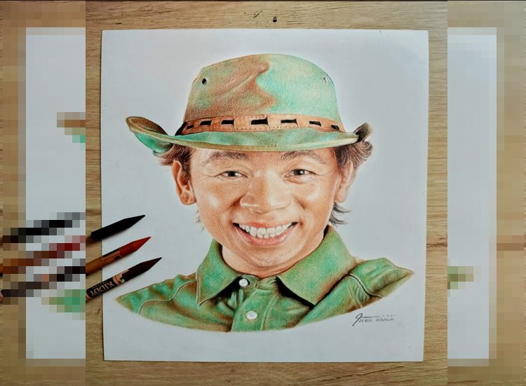 Kuya Kim Portrait Comes to Life Using Crayons