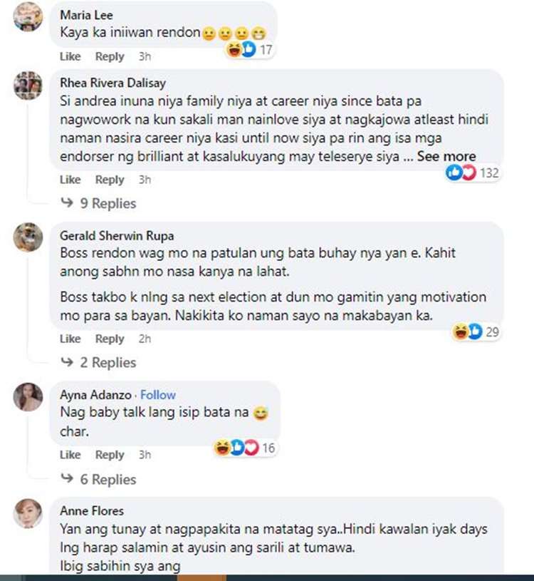 Rendon Labador to Andrea Brillantes: “MARAMING PERA PERO ISIP BATA”