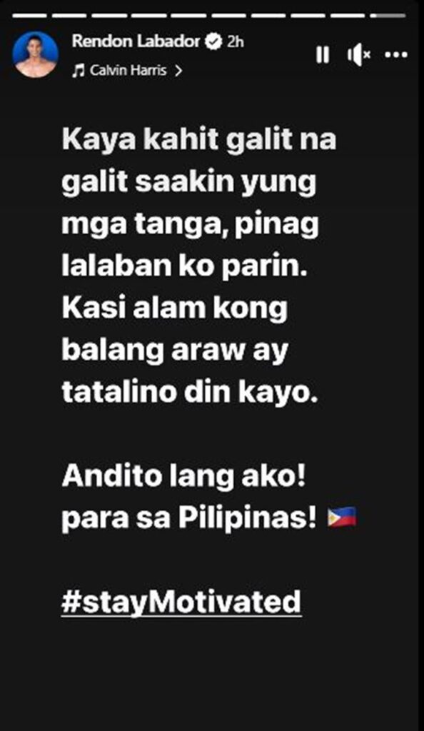 Rendon Labador to Fight On Behalf of the So-Called ‘Tanga’