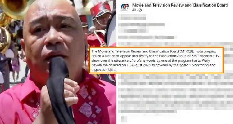 Wally Bayola Cursing Issue, MTRCB Summons E.A.T. For Profanity