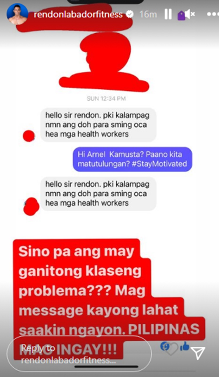 Rendon Labador To Create Hotline For People Asking For Help | PhilNews