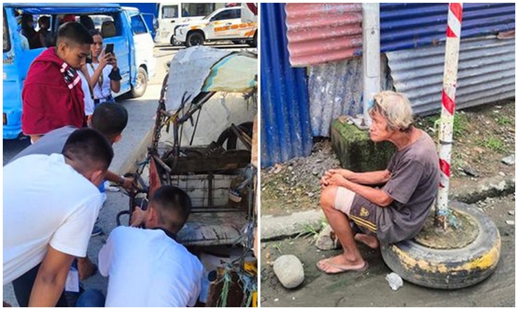 Kind-Hearted Students Extend Helping Hand to Elderly Trisikad Driver ...
