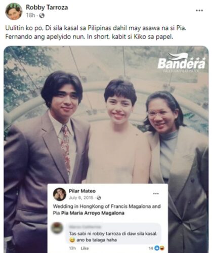 Francis Pia Wedding: Robby Tarroza Insists 'Di sila kasal sa Pilipinas ...