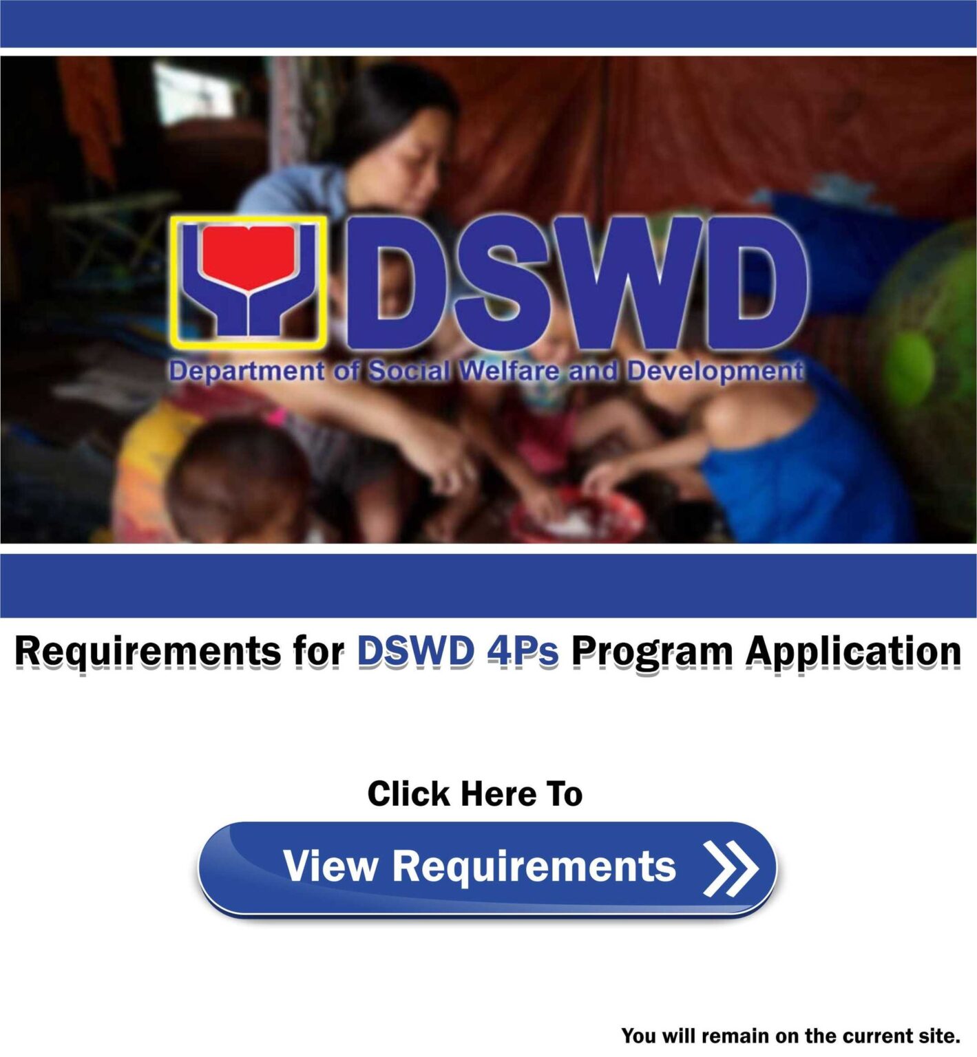 List of Qualifications for DSWD 4Ps Program Application | PhilNews