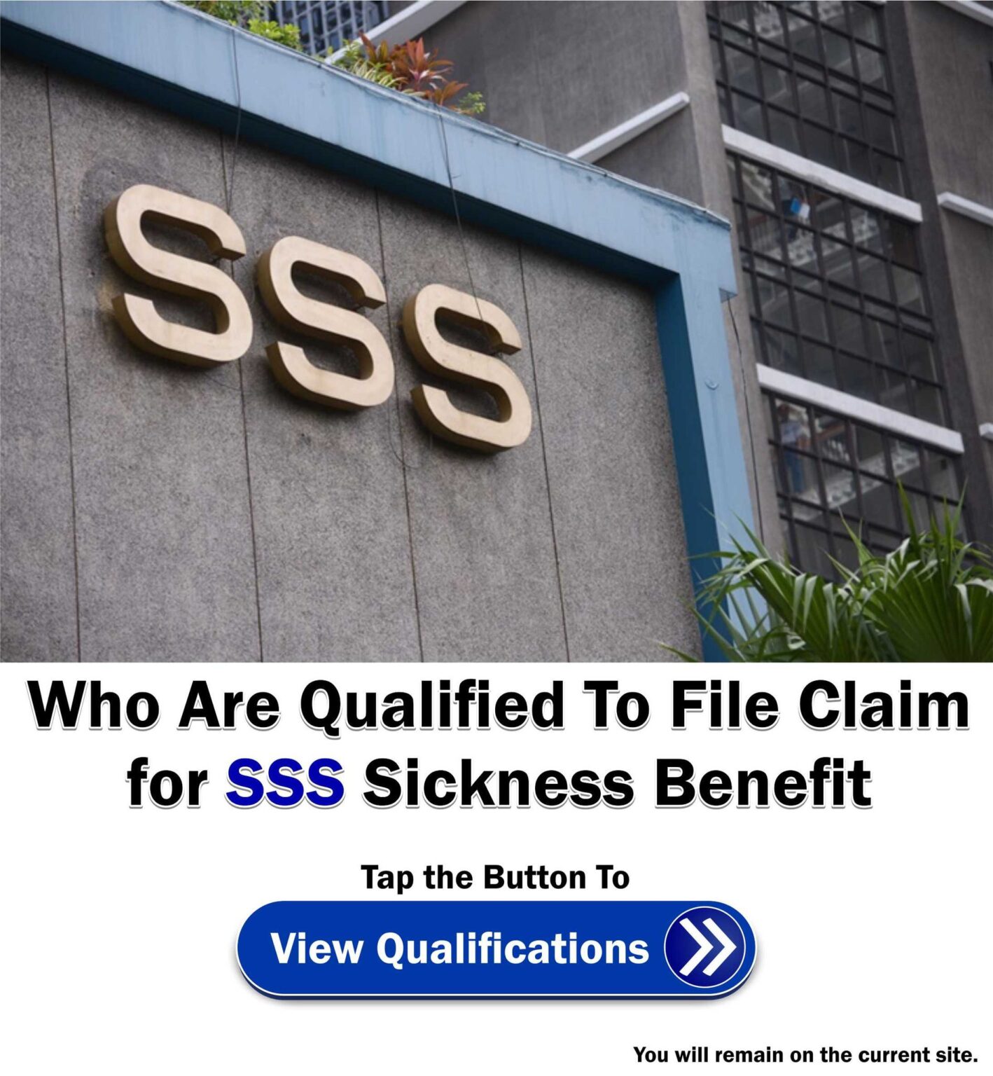 SSS Offers Sickness Cash Benefit Claim for Members during Times of ...