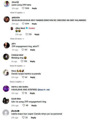 Jillian Ward Receives Engagement Ring Cheaper Than Viral "299 Ring ...