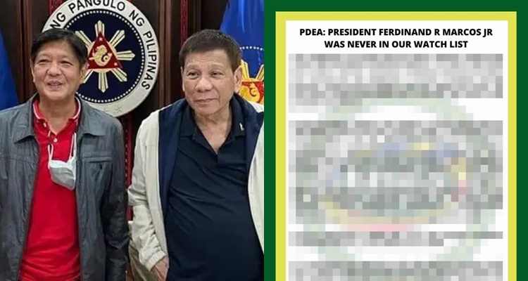 PDEA Releases Statement On PRRD's Claim That Marcos Is On Narco-List ...