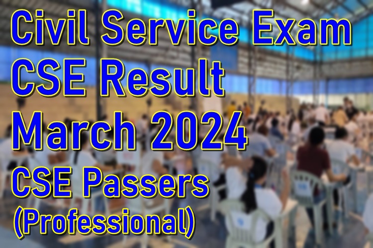 Civil Service Exam Result March 2024 – CSE Passers (Professional Level ...