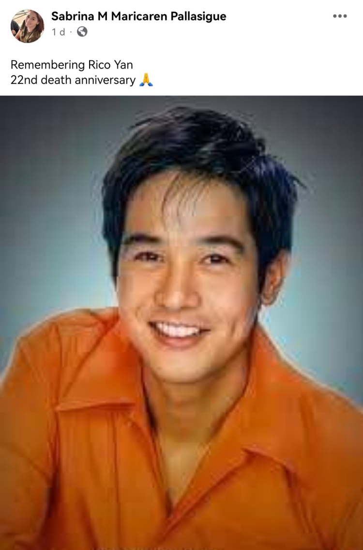 Rico Yan Death Remembered By Sabrina M, Netizens React | PhilNews