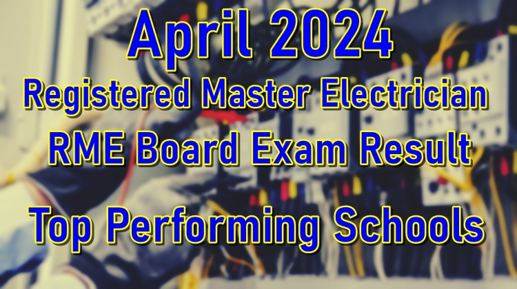 Registered Master Electrician RME Board Exam Result April 2024 – Top ...