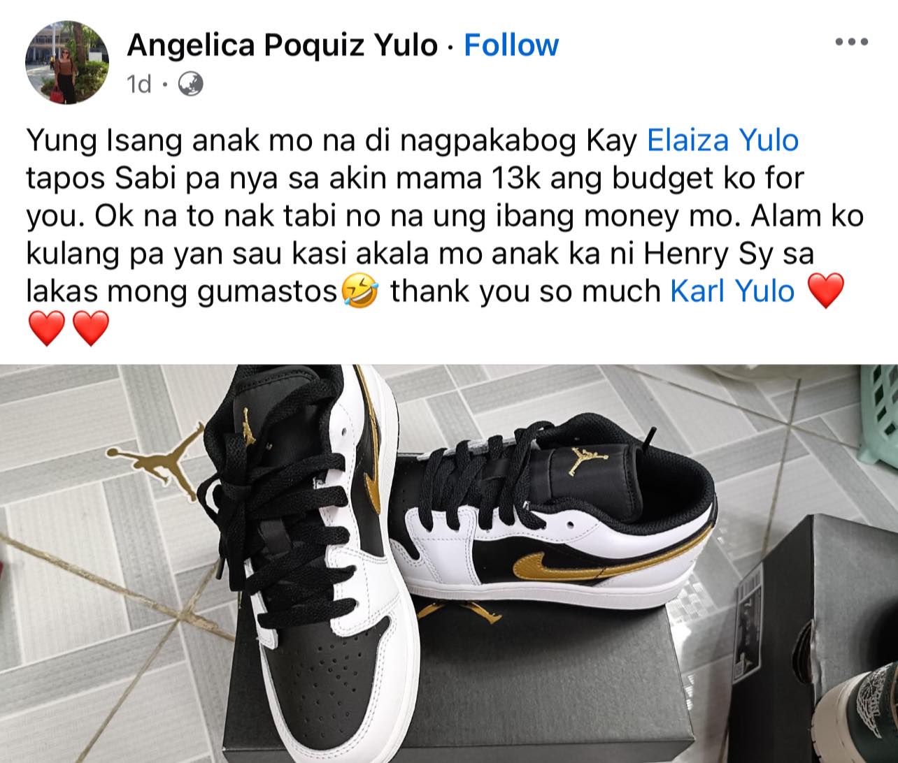 Carlos Yulo's Mother Angelica Posts Gifts Given by Other Children ...