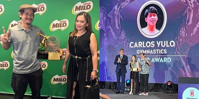 Carlos Yulo's Parents Awarded by Milo, San Miguel Corp for Raising 3 ...