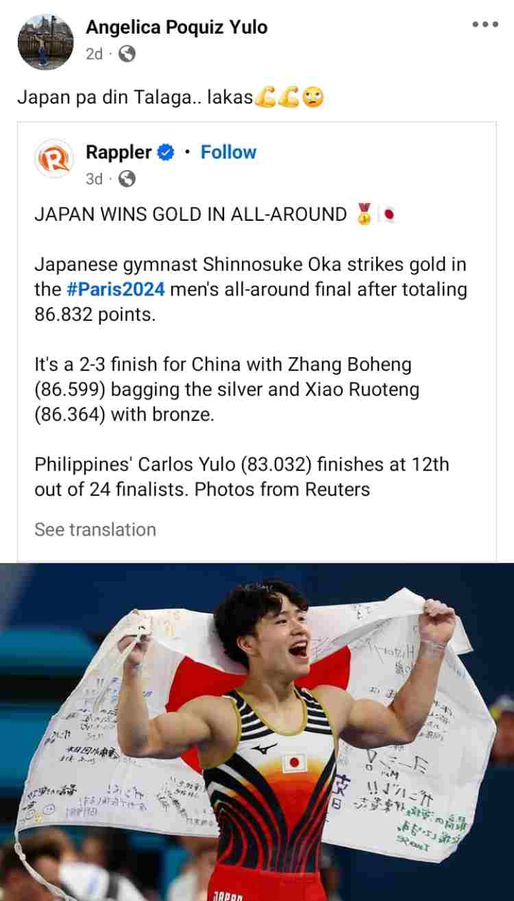 Carlos Yulo Mom Supports Japan, Netizens Say "Karma" | PhilNews