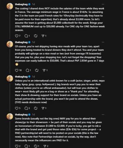 Fashion Week Cost: Ingrid Chua Shares Estimate Figure | PhilNews