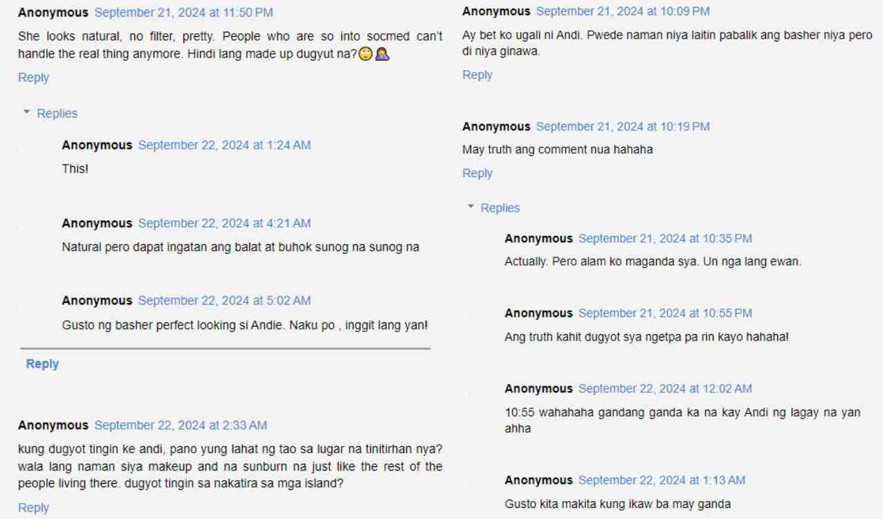 Andi Eigenmann Reacts To "Dugyot" Comment From Netizen | PhilNews