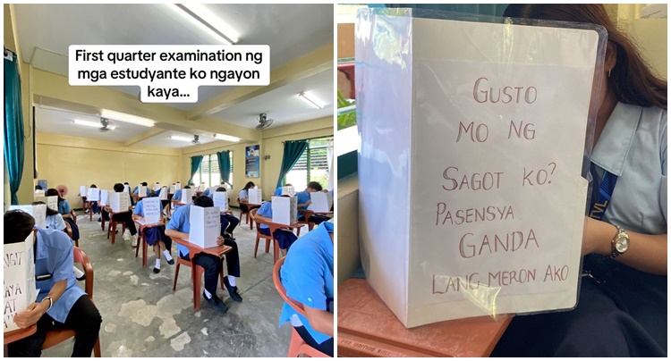 Teacher Shares Video of Students Using Anti-Cheating Folders During ...