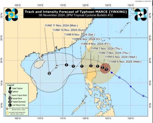 Typhoon Marce Intensifies, Signal No. 3 Raised in Sta. Ana, Cagayan ...
