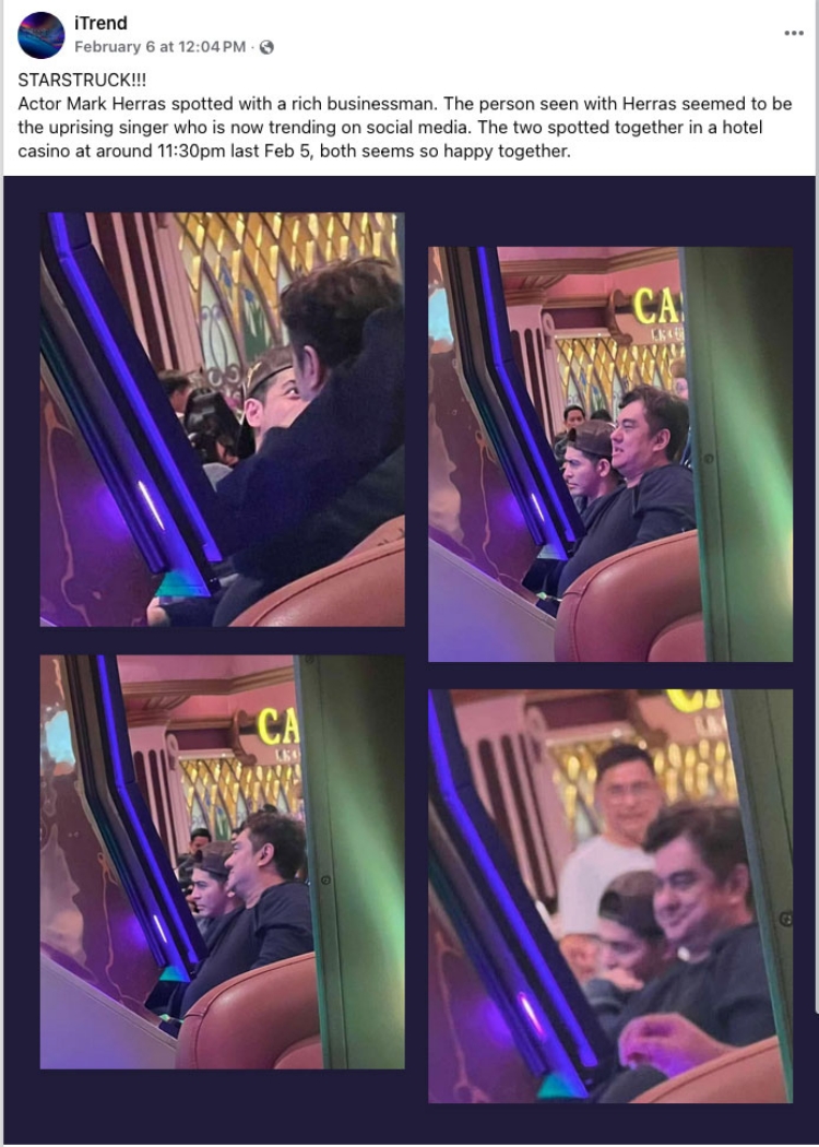 Mark Herras Spotted w/ Jojo Mendrez At Okada, Businessman Explains ...