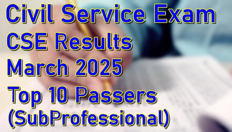 Civil Service Exam Results