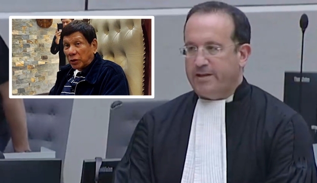 Duterte's Lawyer Nicholas Kaufman Hopes To Convince Judges ICC Cannot ...