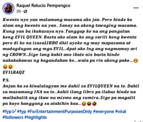 Raquel Pempengco Intriguing Posts After Jake Zyrus Revelation In 'I Am Jake' Book | PhilNews