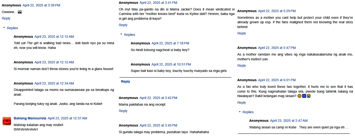 Jackie Forster 'Mama with Receipts' Post Amid Kobe-Kyline Breakup Issue | PhilNews