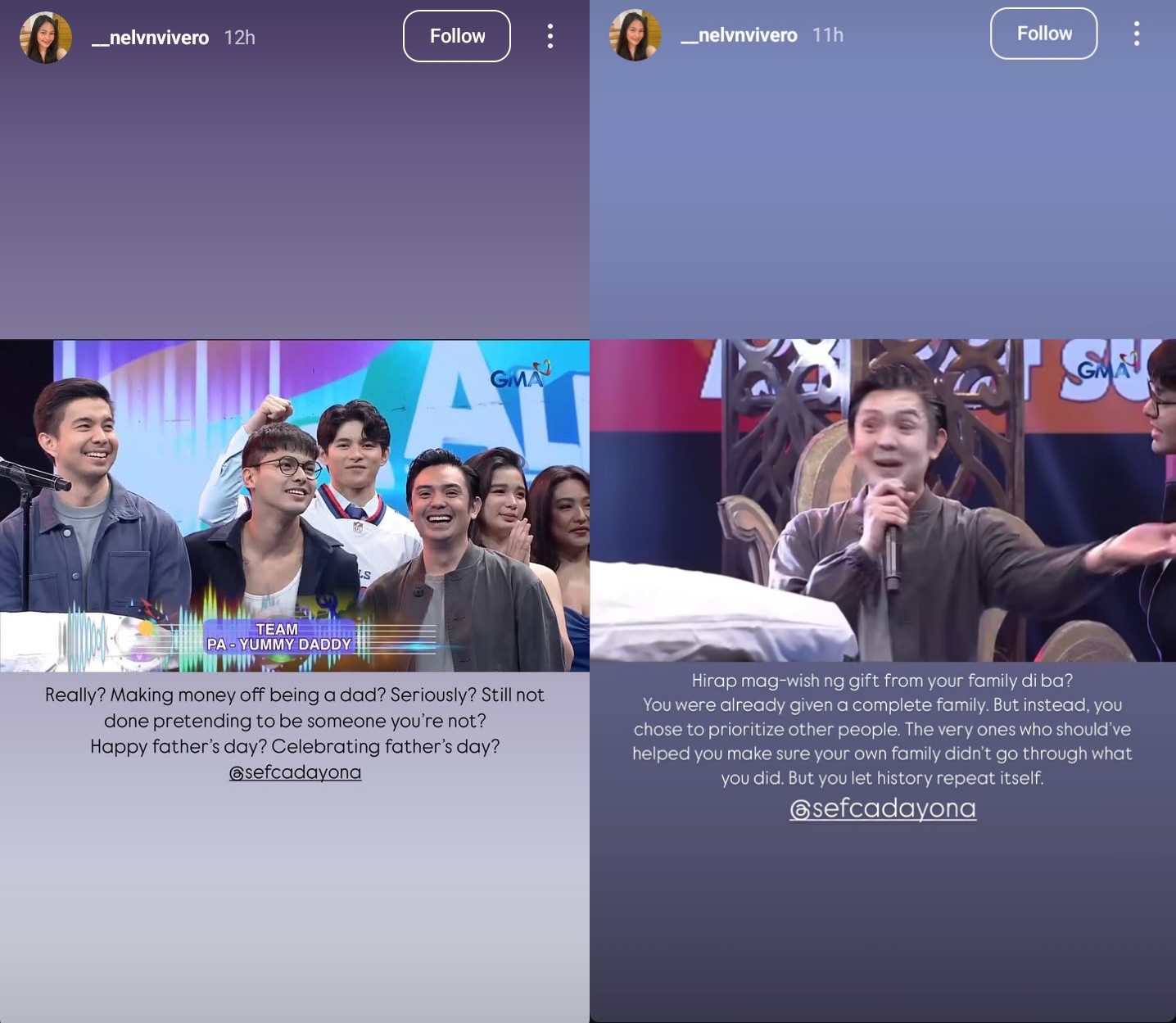 Sef Cadayona Ex-GF Slams His Father's Day Guesting | PhilNews