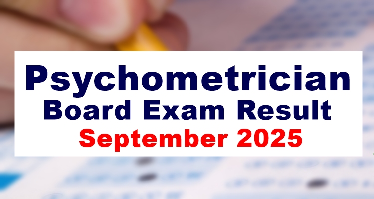 Psychometrician Board Exam Result September 2025 Just Released | PhilNews