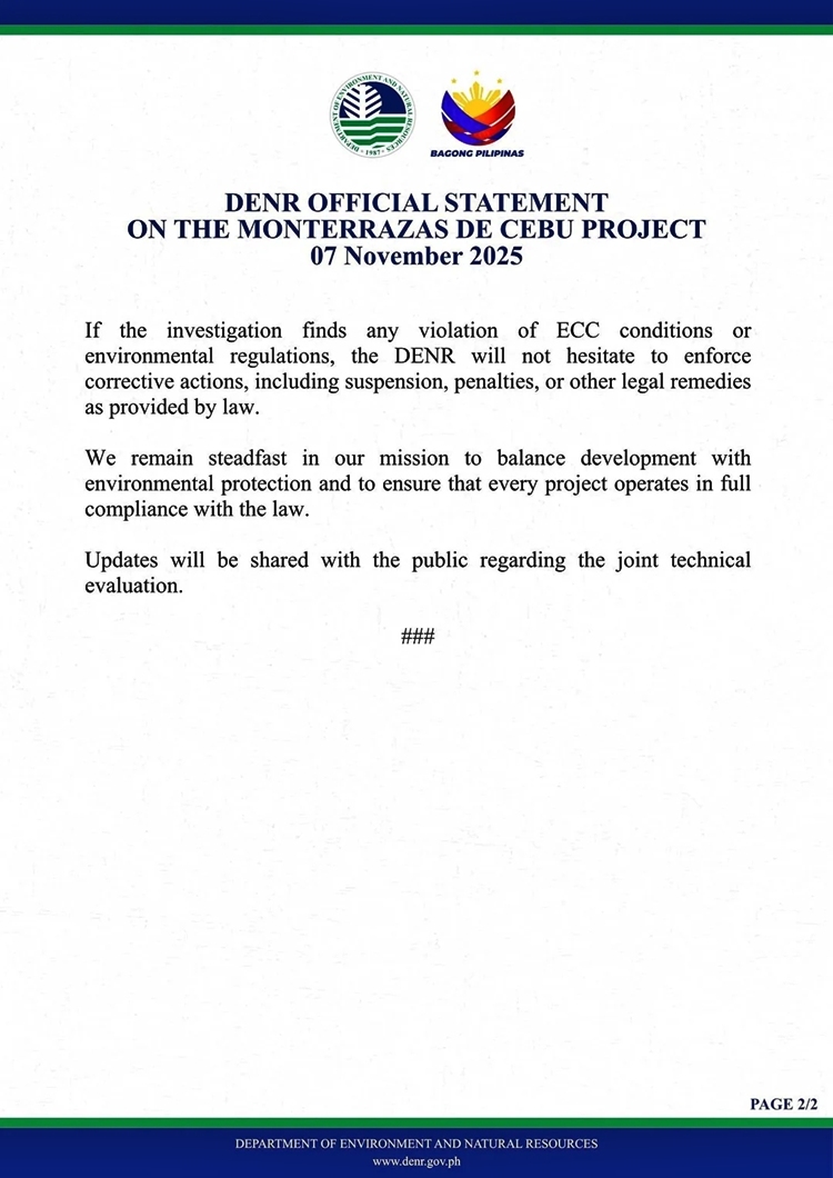 Slater Young Monterrazas Project To Be Reviewed By DENR Following ...