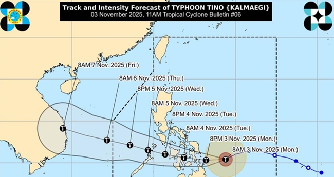 Typhoon Tino Update: Signal No. 1, 2, and 3 Raised in Several Areas ...