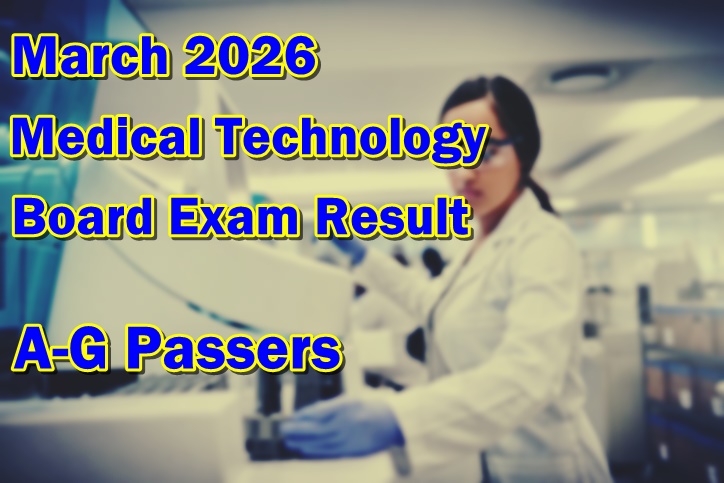 MedTech Board Exam Result March 2026 – MTLE Passers (A-G) | PhilNews