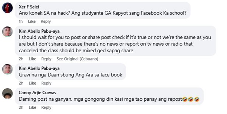 Student Called After Fake Class Suspension Post in Bacolod City | PhilNews